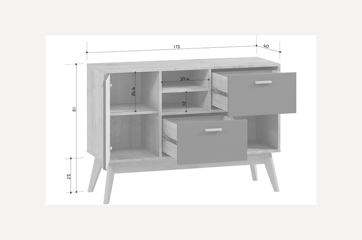 Комод Нордик-2 White – купить в Москве по цене 10 990 рублей в интернет ...